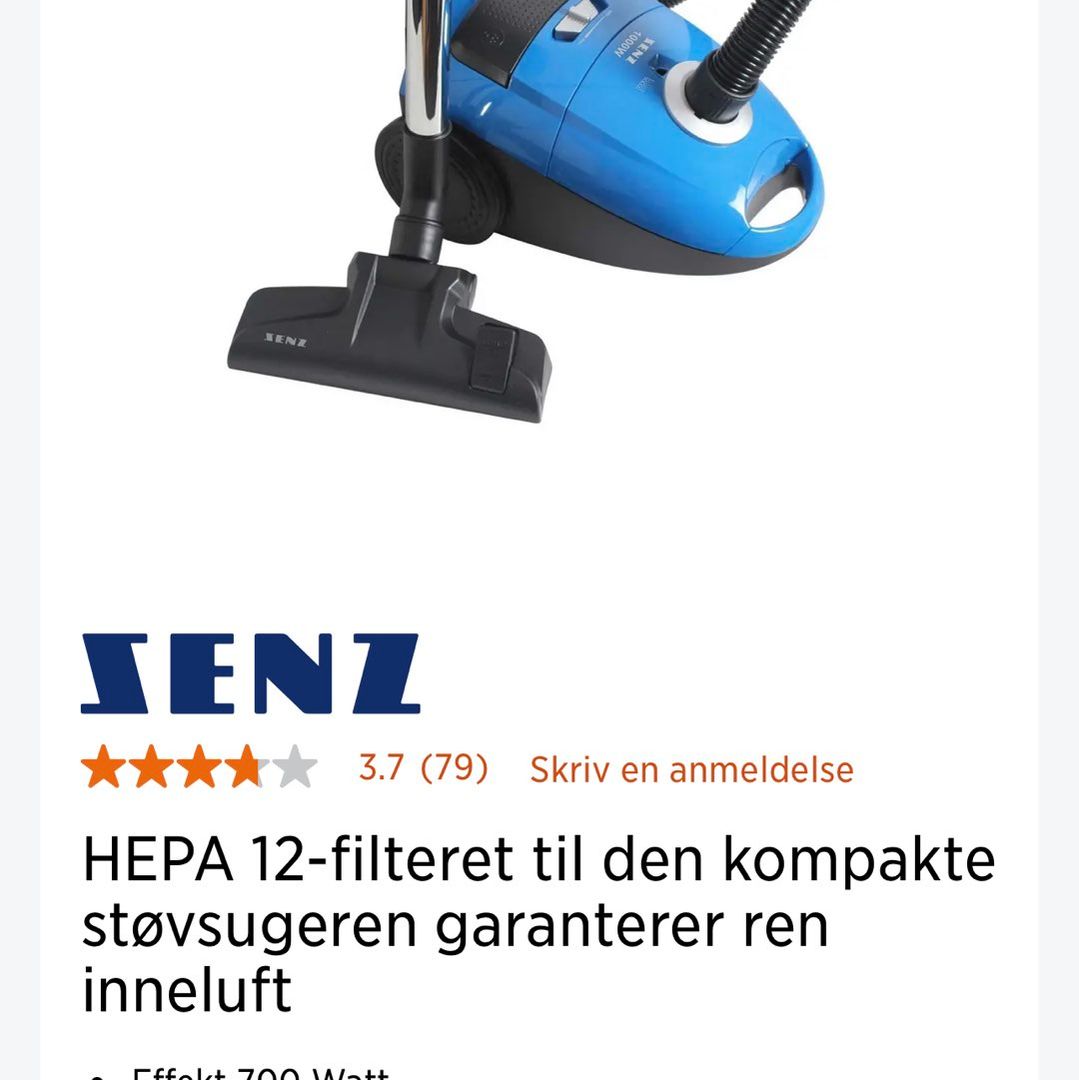 Støvsuger Zenz 700W • Tise