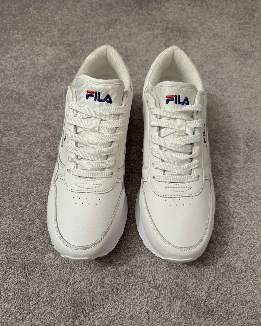 Fila white orbit zeppa low trainers